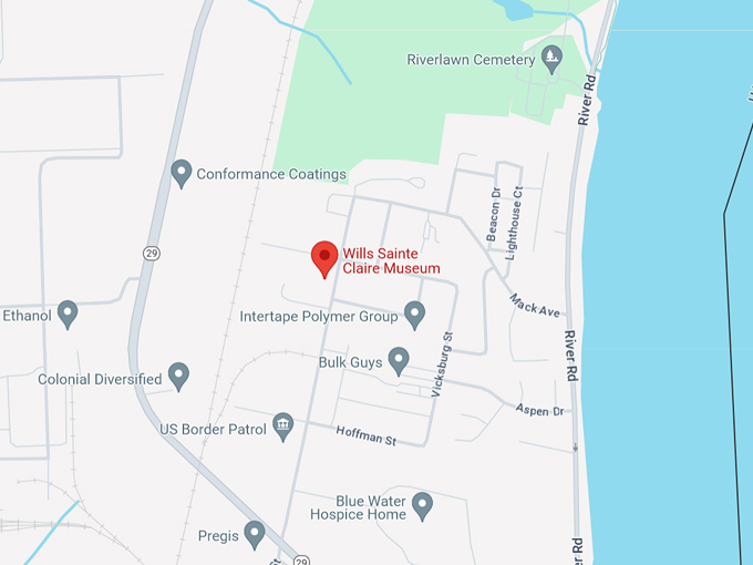 wills sainte claire museum 10 map