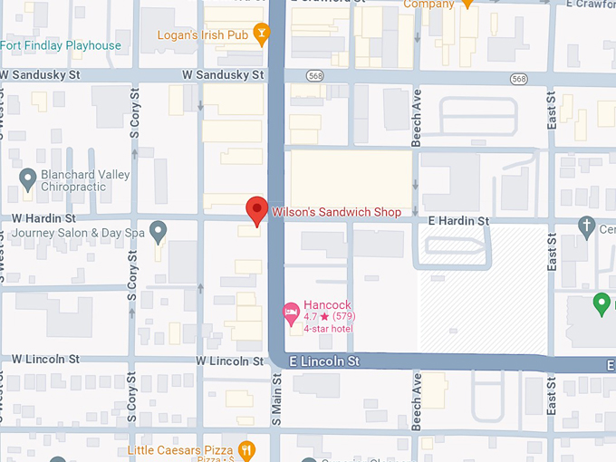 wilson's sandwich shop 10 map