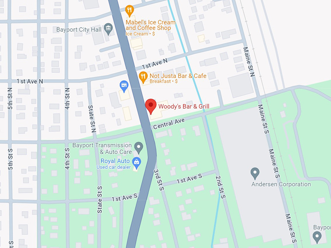 woody's bar & grill 10 map