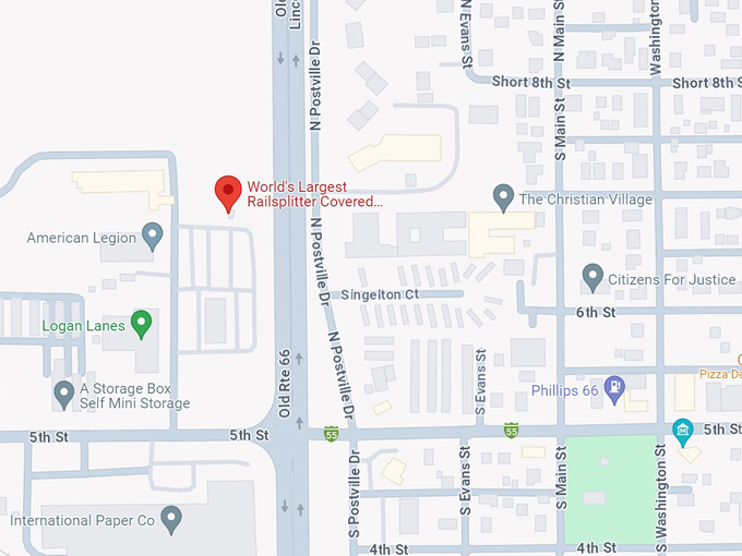 world's largest railsplitter covered wagon 10 map