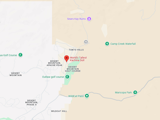 world's tallest kachina doll 10 map