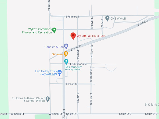 Wykoff Jail Haus B&B 10 Map