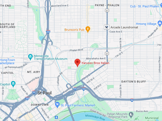 Yarusso Bros Italian Restaurant 10 Map