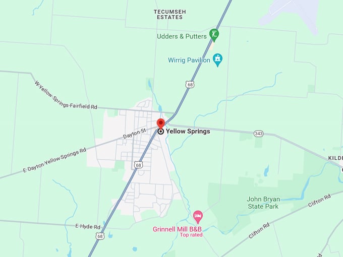 Yellow Springs 10 Map