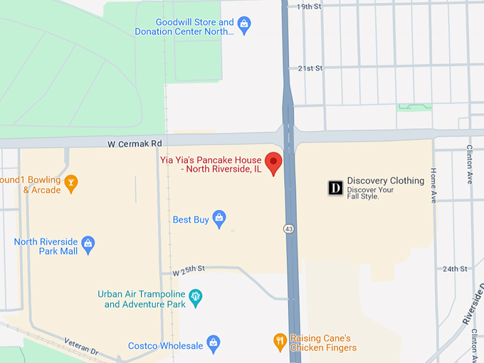 yia yia's pancake house & restaurant 10 map