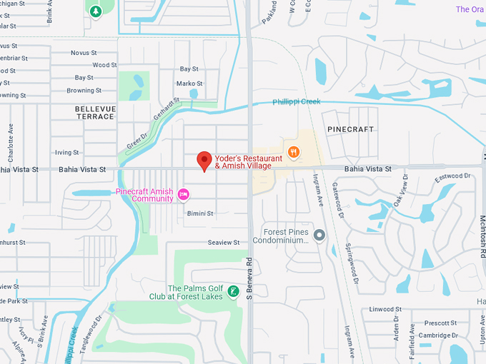 yoder's restaurant & amish village 10 map