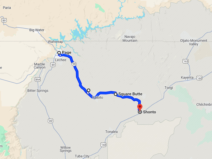 explore scenic drive arizona 10 map