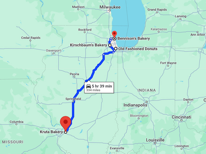heavenly donut trail illinois 10 map