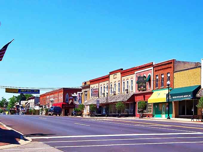 Main Street Chesaning serves up that classic small-town America vibe with colorful storefronts that actually mean something to the people who shop there daily.