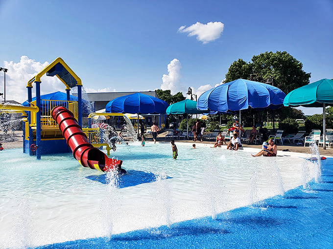 The welcoming facade of Collinsville Aqua Park stands ready to transform ordinary summer days into extraordinary aquatic adventures.