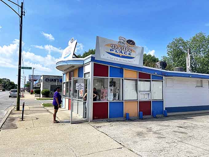 The colorful exterior of D&D's Place stands out on South Kedzie Avenue like a cheerful beacon for donut lovers seeking authentic Chicago treasures.