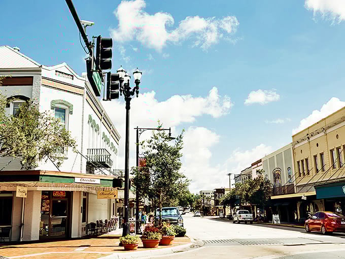 Sunshine bathes DeLand's historic downtown in golden light, where century-old buildings house modern treasures waiting to be discovered.