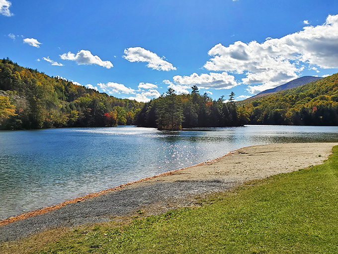 That moment when you realize paradise doesn't require a passport, just a willingness to explore your own backyard in Vermont.