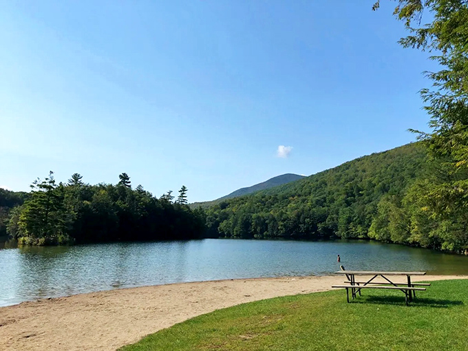 Emerald Lake State Park: Where Mother Nature shows off her jewelry collection with a shimmering green gem nestled among Vermont's rolling hills.