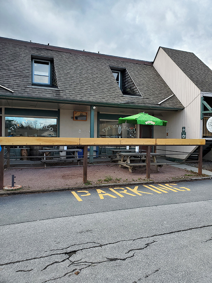 The unassuming exterior of The Mad Taco belies the culinary magic happening inside. Sometimes the best flavors hide in plain sight.