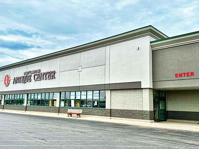 The unassuming exterior of Westchester Antique Center belies the wonderland of vintage treasures waiting inside. Who knew time travel was available in strip mall form?