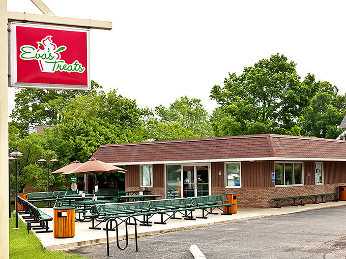 EVA's Treats: Where that unassuming brick exterior hides a wonderland of frozen delights waiting to transform your ordinary afternoon.