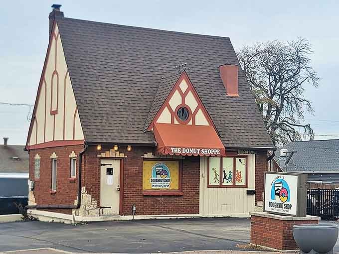 Like a fairy tale cottage that traded witches for donuts, this Tudor-style bakery beckons with promises of sugary enchantment.