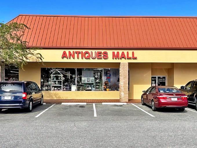 Exterior: The unassuming storefront belies the wonderland of vintage treasures waiting inside this Winter Park time capsule.