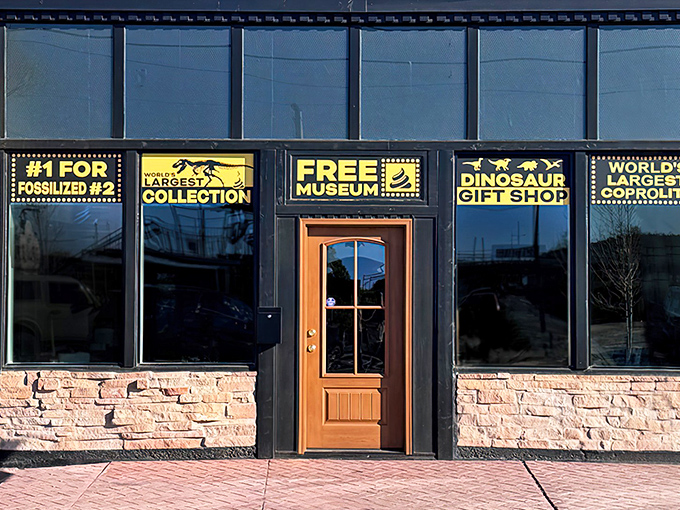 The unassuming brick facade of the Poozeum belies the prehistoric treasures within&mdash;who knew fossilized dino-doo could be so fascinating?