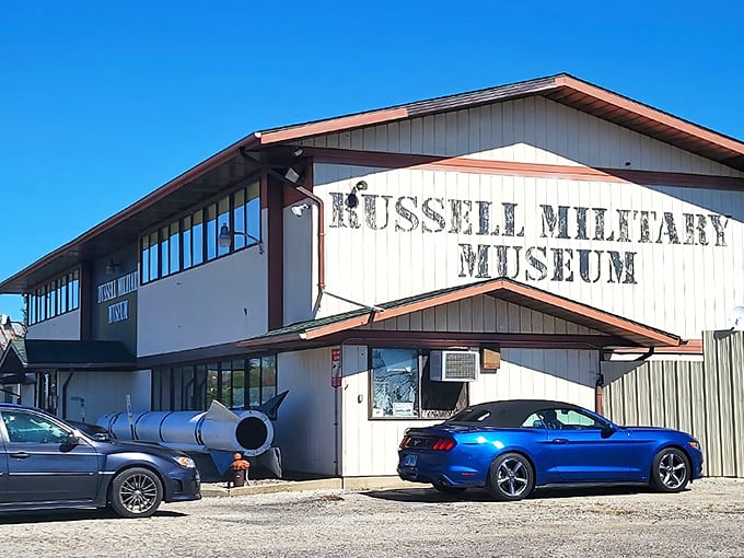 The unassuming exterior of Russell Military Museum houses treasures that would make any history buff's heart race faster than a Jeep in combat.