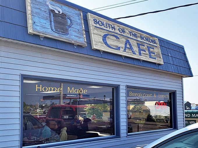The unassuming exterior of South of the Border Cafe hides culinary treasures that would make any food lover's heart skip a beat.