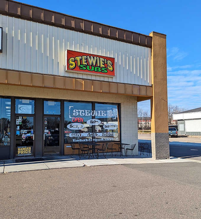 The unassuming exterior of Stewie's Subs in Forest Lake hides a sandwich paradise that locals have treasured for years. Sometimes the best food comes from the most modest places!
