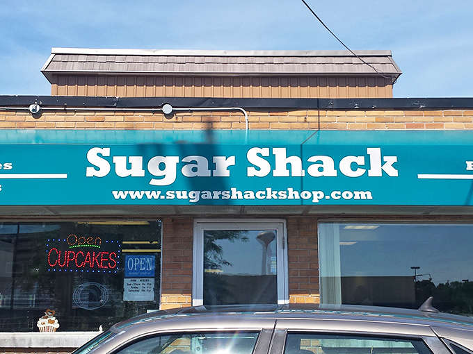 The turquoise beacon of Sugar Shack beckons from Lansing's landscape, promising sweet salvation for even the most determined dieters. Resistance is futile!