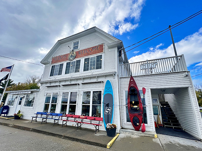 Classic New England charm meets lakeside magic at Hero's Welcome, where adventure awaits both inside and out.