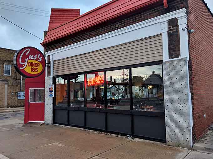 That red and yellow sign isn't just decoration, it's a beacon calling you to breakfast glory on a Cleveland corner.