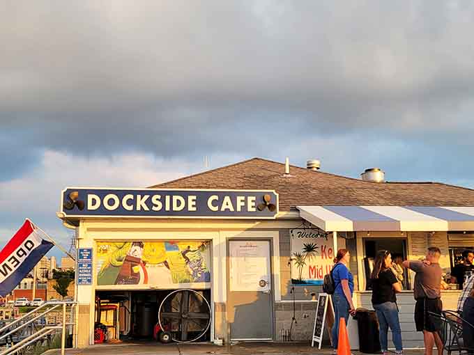 Dockside Cafe sits right on the marina like it's been waiting for you all along, casual and welcoming.