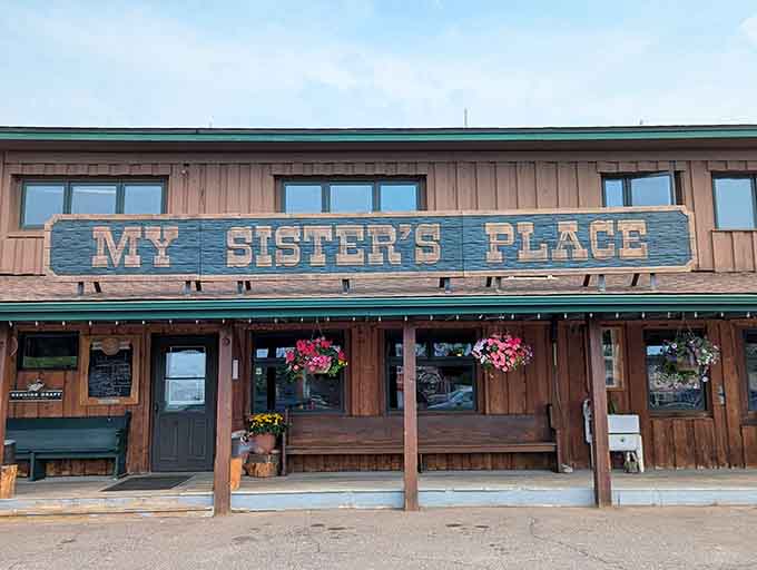 The rustic exterior welcomes you like an old friend, promising good food and even better vibes inside.