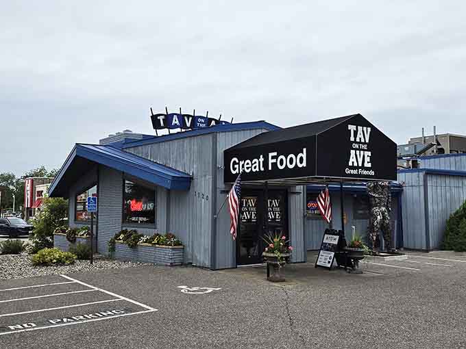 That industrial-chic exterior isn't what you'd expect for a neighborhood pub, but it works perfectly.