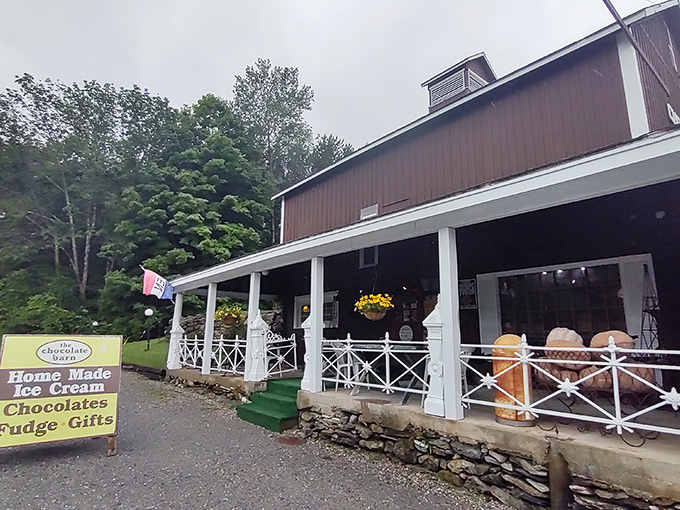 The quintessential Vermont experience awaits at this charming chocolate haven. Rustic barn architecture meets sweet indulgence, with a porch that practically begs you to linger.