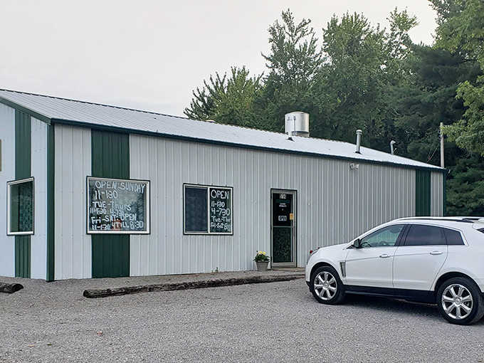 The unassuming metal exterior hides one of southern Illinois's best-kept culinary secrets, proving that great food doesn't need fancy packaging.
