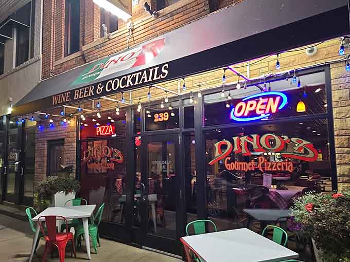 That glowing "OPEN" sign beckons like a beacon of cheesy hope on Belgrade Avenue in North Mankato.