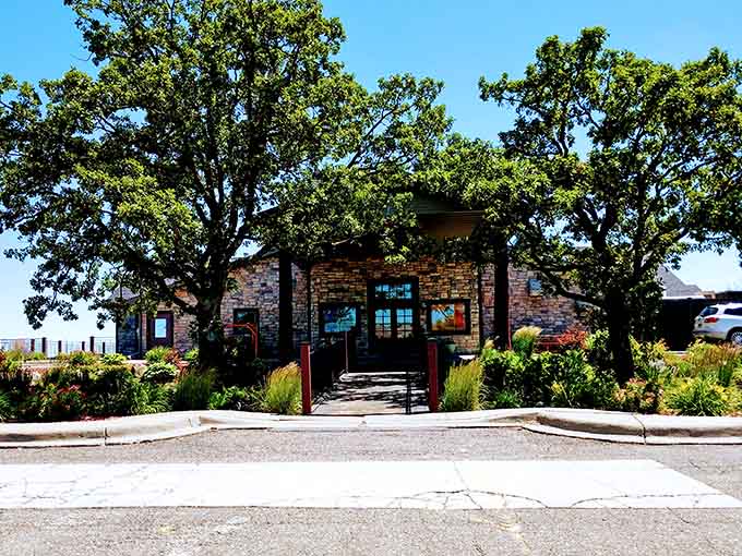 Coyote Moon Grille sits pretty on the golf course, looking like it grew there naturally among the trees and fairways.