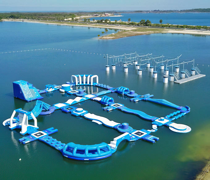The Lift Adventure Park: A floating blue paradise where dignity goes to die and family memories are born. Who knew inflatable obstacles could bring so much joy?