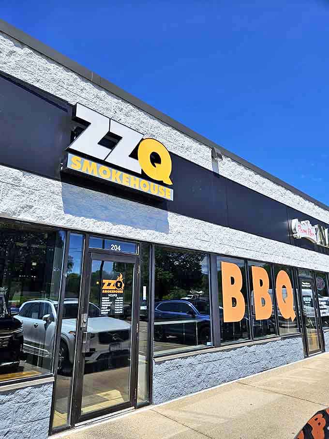 That bold signage isn't just for show; it's a beacon calling barbecue lovers from miles around to meat heaven.