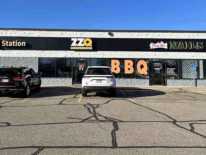 The unassuming exterior hides some of the best barbecue in Minnesota, proving you can't judge a smokehouse by its strip mall.