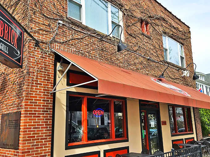 Where brick, awning, and neon come together in a Columbus trifecta of culinary promise that beckons hungry passersby.