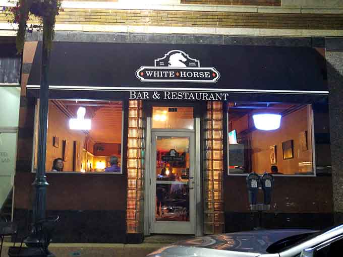 The unassuming storefront of The White Horse hides culinary magic that'll make you rethink everything you know about burgers.