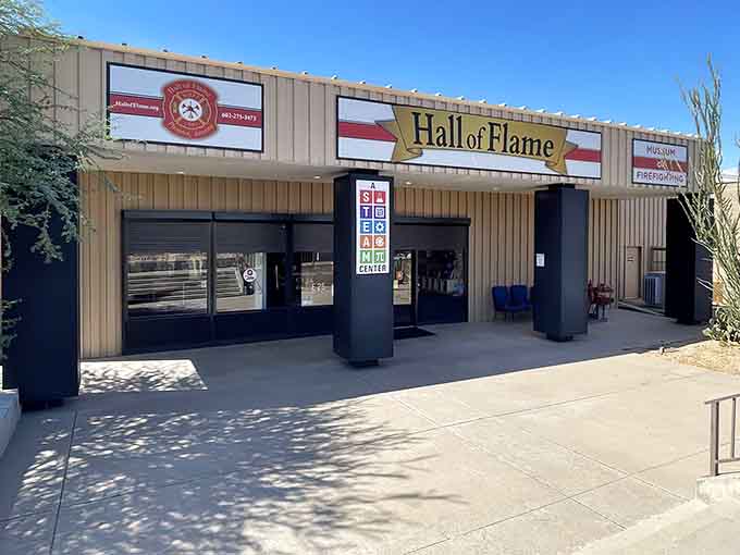 The Hall of Flame's exterior might look modest, but inside awaits the world's largest firefighting museum and enough history to keep you busy all afternoon.