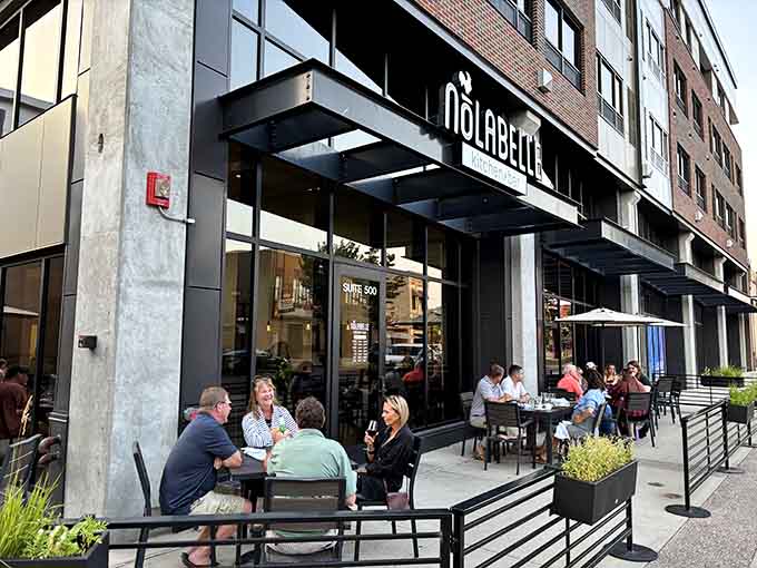 The modern exterior welcomes diners to one of Mankato's most talked-about restaurants, where parking spots are worth their weight in egg rolls.