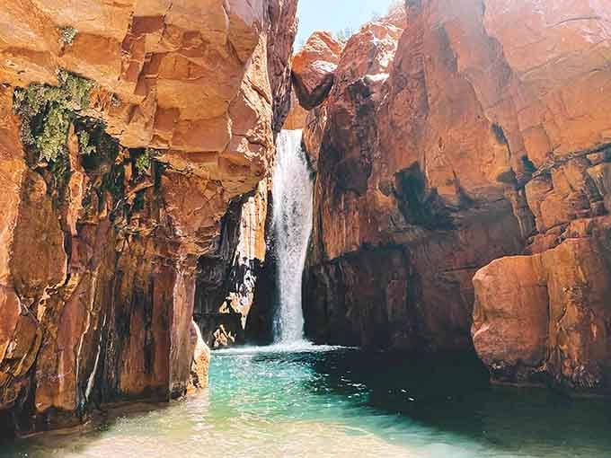 That moment when you realize your screensaver has come to life, complete with water you can actually jump into.