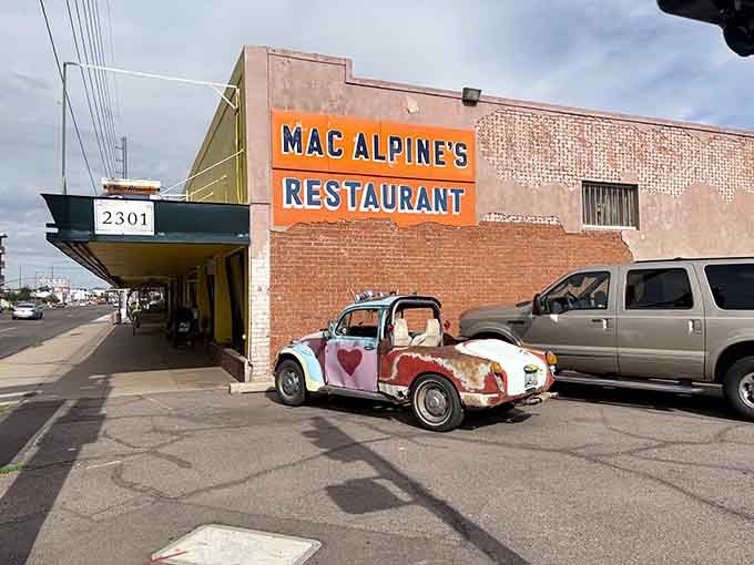That vintage signage and weathered brick exterior promise exactly what's inside: pure 1950s magic waiting to happen.