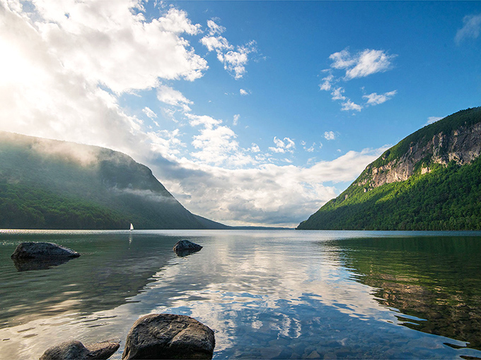 Mirror-perfect reflections make Lake Willoughby's waters a photographer's dream – Mother Nature showing off her best angles.