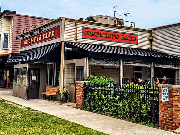 That cheerful red awning beckons breakfast lovers like a beacon of hope on a hungry morning in Cleveland's Tremont neighborhood.