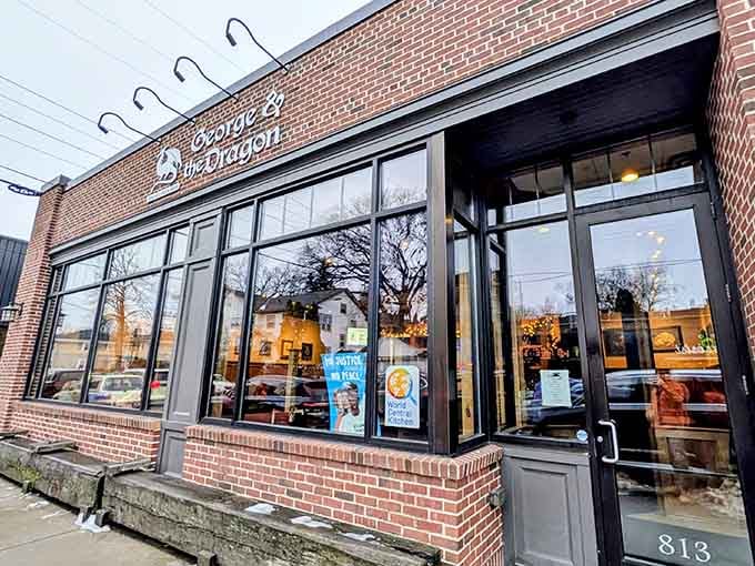 That brick exterior and those big windows are your first clue that something special is happening inside this Lynnhurst corner spot.