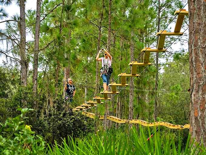 TreeUmph! Adventure Course transforms Florida pines into a playground for the brave and those who pretend to be brave for social media.